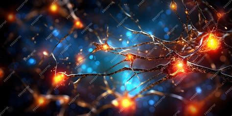 Illustration Of Neural Network In The Human Brain Concept Neural Network Human Brain