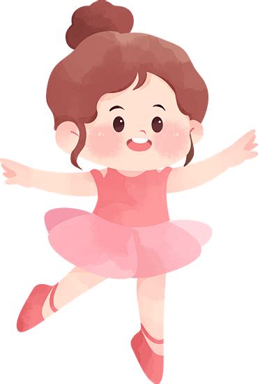 儿童教育文化类场景插画 跳舞女孩