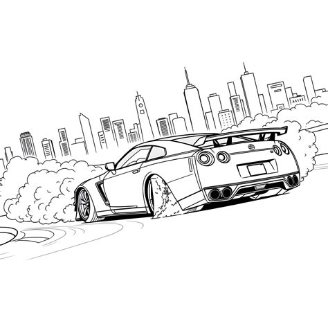 Best Nissan Gtr Coloring Pages Free Printable Pdf
