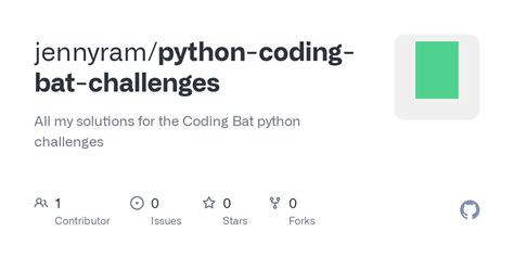 GitHub Jennyram Python Coding Bat Challenges All My Solutions For The Coding Bat Python