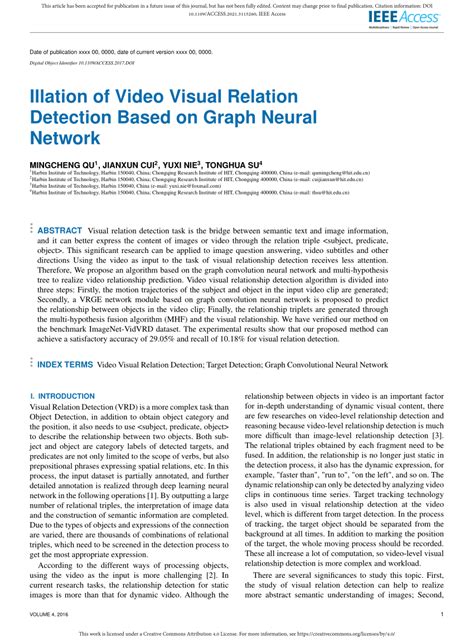 Pdf Illation Of Video Visual Relation Detection Based On Graph Neural