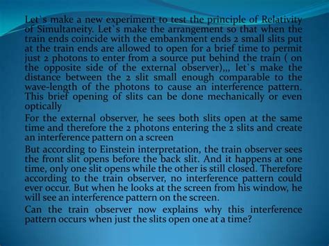 Test To A Principle Of Relativity Of Simultaneity Ppt