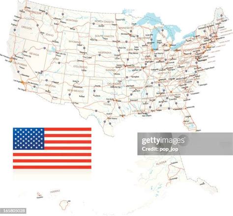 5937 North American Road Map High Res Illustrations Getty Images