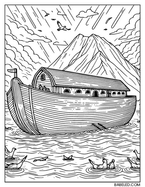 7 무료 인쇄 가능한 노아의 방주 색칠하기 성인 및 어린이를 위한 시트 및 그림 소녀 및 소년 Pdf