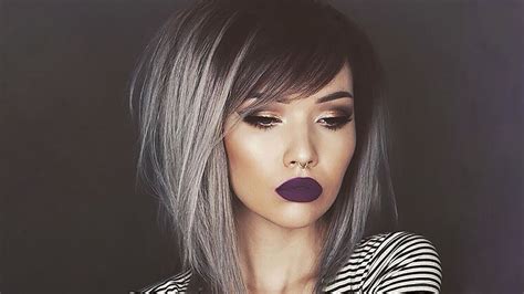 Long Inverted Bob With Side Swept Bangs