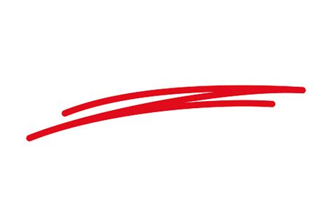 Line Marker Underline Shape Underlining With A Red Line Crossing Out Red Line Vector Stock