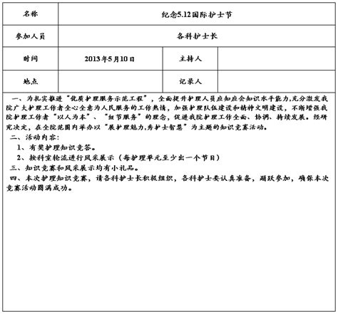 护理部召开护士长会议记录 20xx新 范文118