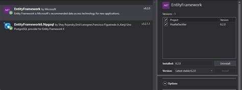 c ¿como usar entityframework con postgresql stack overflow en español