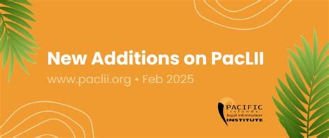 🌍 The Following Databases Were Updated On Paclii During February 2025