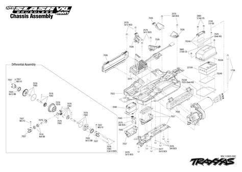 Exploded View Traxxas Slash 1 16 Vxl Chassis Astra