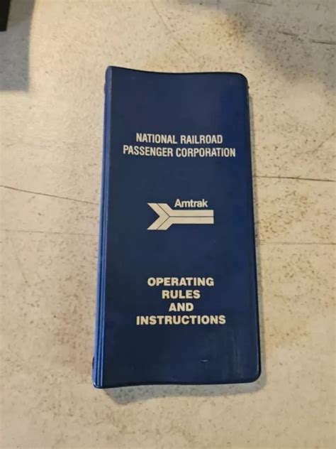 1984 Amtrak Operating Rules And Instructions For Employees Book