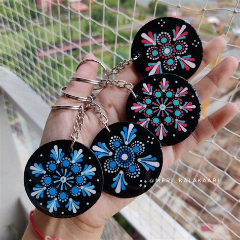 Mdf Round Dot Art Keychains Size 2 Inch At Rs 100piece In Kota Id