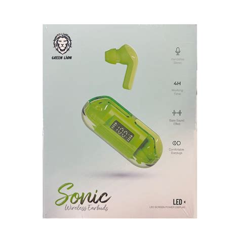 Buy Online Green Lion Sonic Wireless Earbuds Green In Qatar
