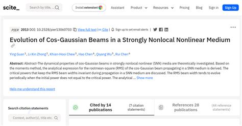 Evolution Of Cos Gaussian Beams In A Strongly Nonlocal Nonlinear Medium Scite Report