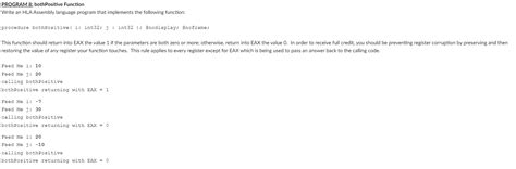 Program 8 Bothpositive Function Write An Hla