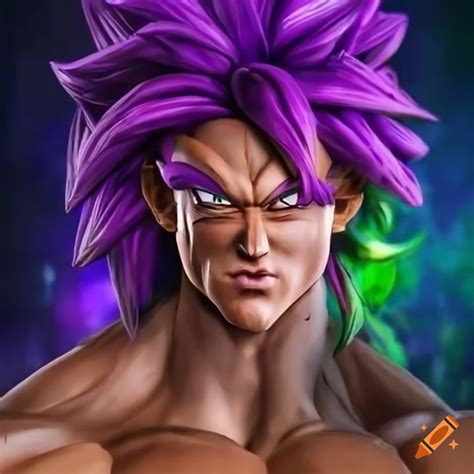 Broly Realistic Brave Dragon Ball Super Broly Character With Purple