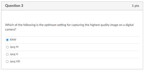 Which Of The Following Is The Optimum Setting For
