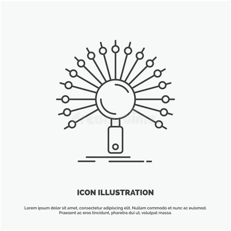 Data Information Informational Network Retrieval Icon Line Vector Gray Symbol For Ui And Ux
