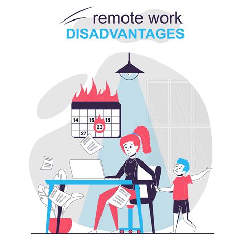 Remote Work Disadvantages Isolated Cartoon Concept 3504947 Vector Art At Vecteezy