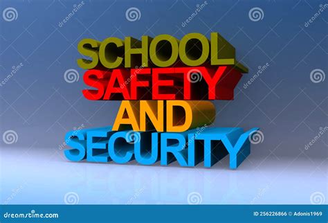 School Safety And Security On Blue Stock Illustration Illustration Of College Bike 256226866