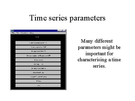 Time Series Parameters