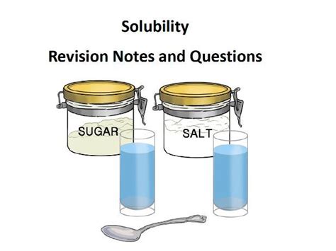 Edexcel Igcse Chemistry Solubility Editable Teaching Resources