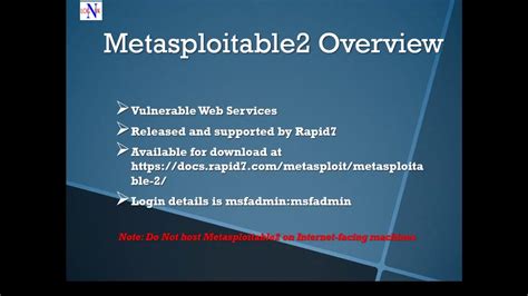 Hacking Metasploitable2 With Kali Linux Metasploitable2 Overview