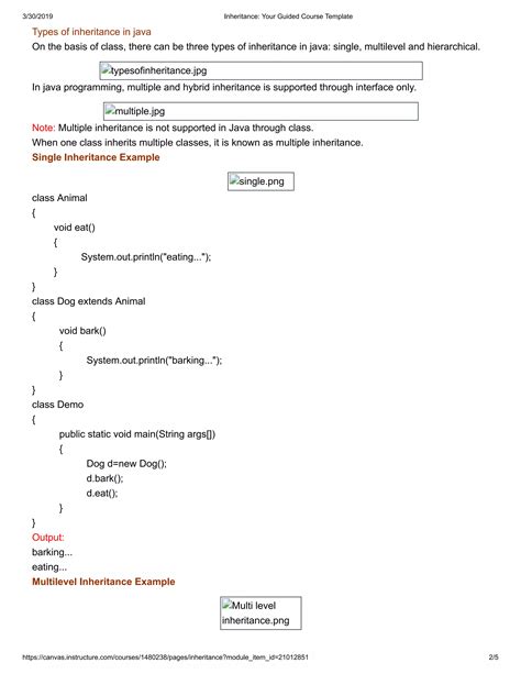 Inheritance Used In Java Pdf