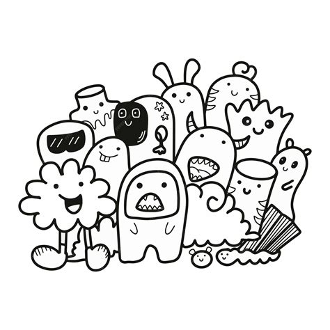 Premium Vector Doodle Art Cartoon Hand Drawn Funny Vector Artwork Corporate Identity Design