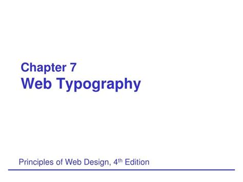 PPT Chapter Web Typography PowerPoint Presentation Free Download ID