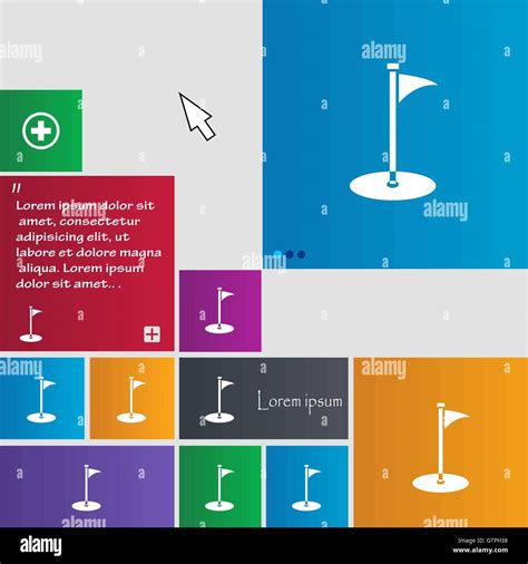 Golf Icon Sign Buttons Modern Interface Website Buttons With Cursor Pointer Vector Stock