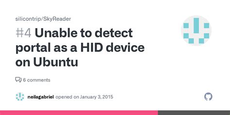 Unable To Detect Portal As A Hid Device On Ubuntu Issue Silicontrip Skyreader Github