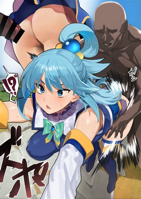 Rule 34 1boy 1girls Aqua Konosuba Blue Eyes Blue Hair Blue High