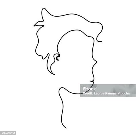 투명한 배경에 고립 된 얼굴 남자의 연속 선 그리기 벡터 일러스트 레이 션 고객 서비스 담당자에 대한 스톡 벡터 아트 및 기타 이미지 고객 서비스 담당자 기업 재무와