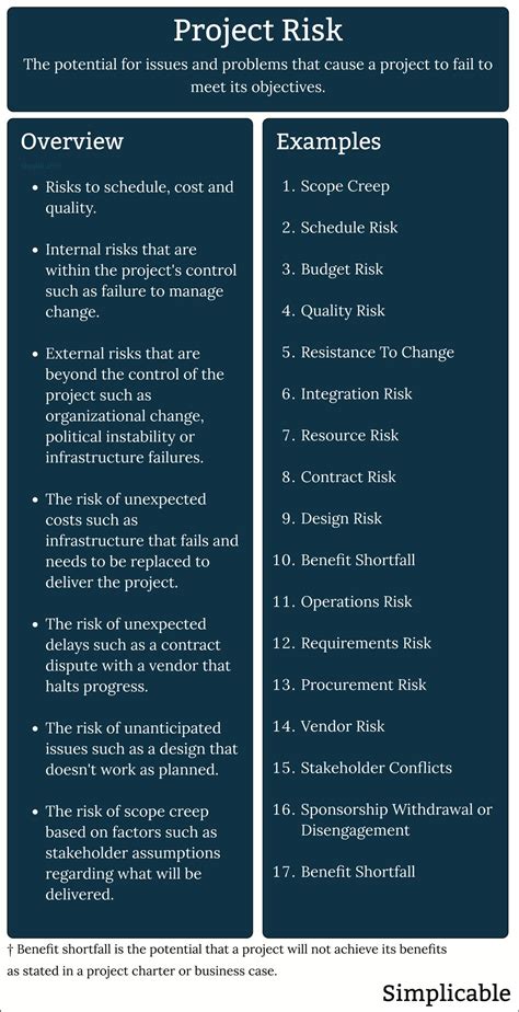 Examples Of Project Risk Simplicable