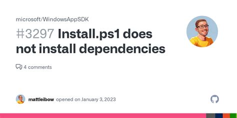 Installps1 Does Not Install Dependencies · Issue 3297 · Microsoft