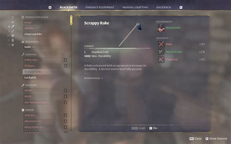 Enshrouded How To Unlock The Rake And Scrappy Rake Windows Central