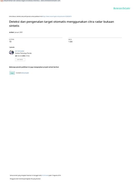 Automatic Target Detection And Recognition Using S En Id Pdf