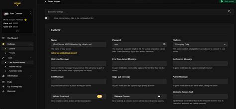 Rust Console Edition Servername And Passwort Einrichten Nitrado