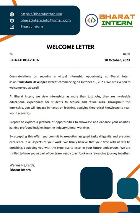 Bhavitha Reddy Palnati On Linkedin Bharatintern Fullstackdeveloper Virtualinternship