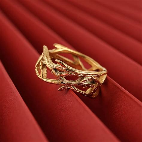 Gold Jesus Crown Ring