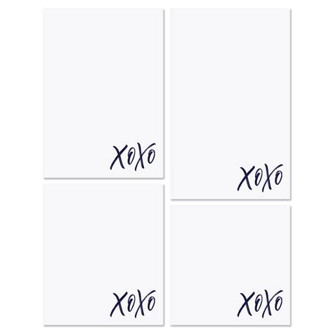Xoxo Personalized Notepad Set Navy Ink Fine Stationery