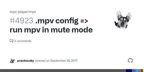 Mpv Config Run Mpv In Mute Mode Issue Mpv Player Mpv Github