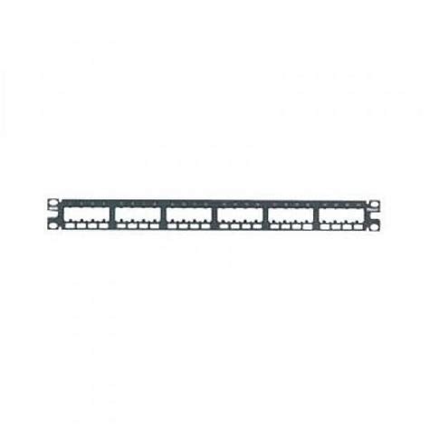Panduit CPP24FMWBLY 24 Port Mini Com Flush Mount Patch Panel Black 1U Walmart Com