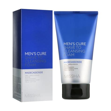 Мужская очищающая пенка для умывания и бритья Missha Men's Cure Shave ...