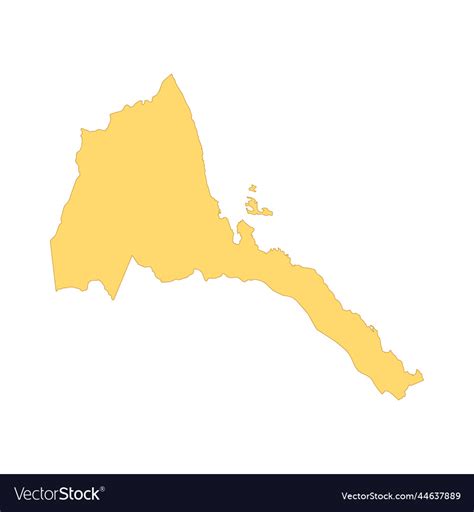 Eritrea Map Color Line Element Border Royalty Free Vector