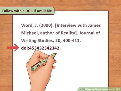 Ways To Cite An Interview In APA WikiHow