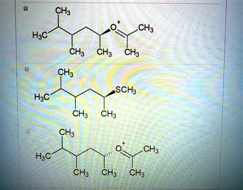 SOLVED CH3 H3C CH3 CH3 CH3 CHa SCHa H3C CH3 CH3 CHz H3C CH3 CH3 CH3 CH3 CH3