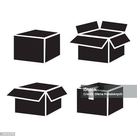 상자 아이콘 집합입니다 열린 상자 및 닫힌 상자 패키징 기호 벡터 일러스트 레이 션 나무 상자에 대한 스톡 벡터 아트 및 기타 이미지 나무 상자 닫은 디자인 Istock