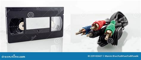 Vhs Tape And Cables Stock Image Image Of Data Play